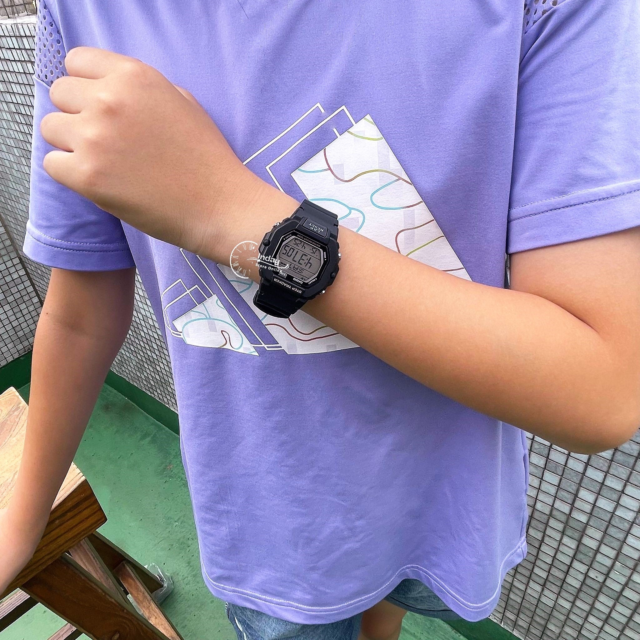 Casio Digital Women's Watch LWS-2200H-1A Sporty Design Black Color Res ...