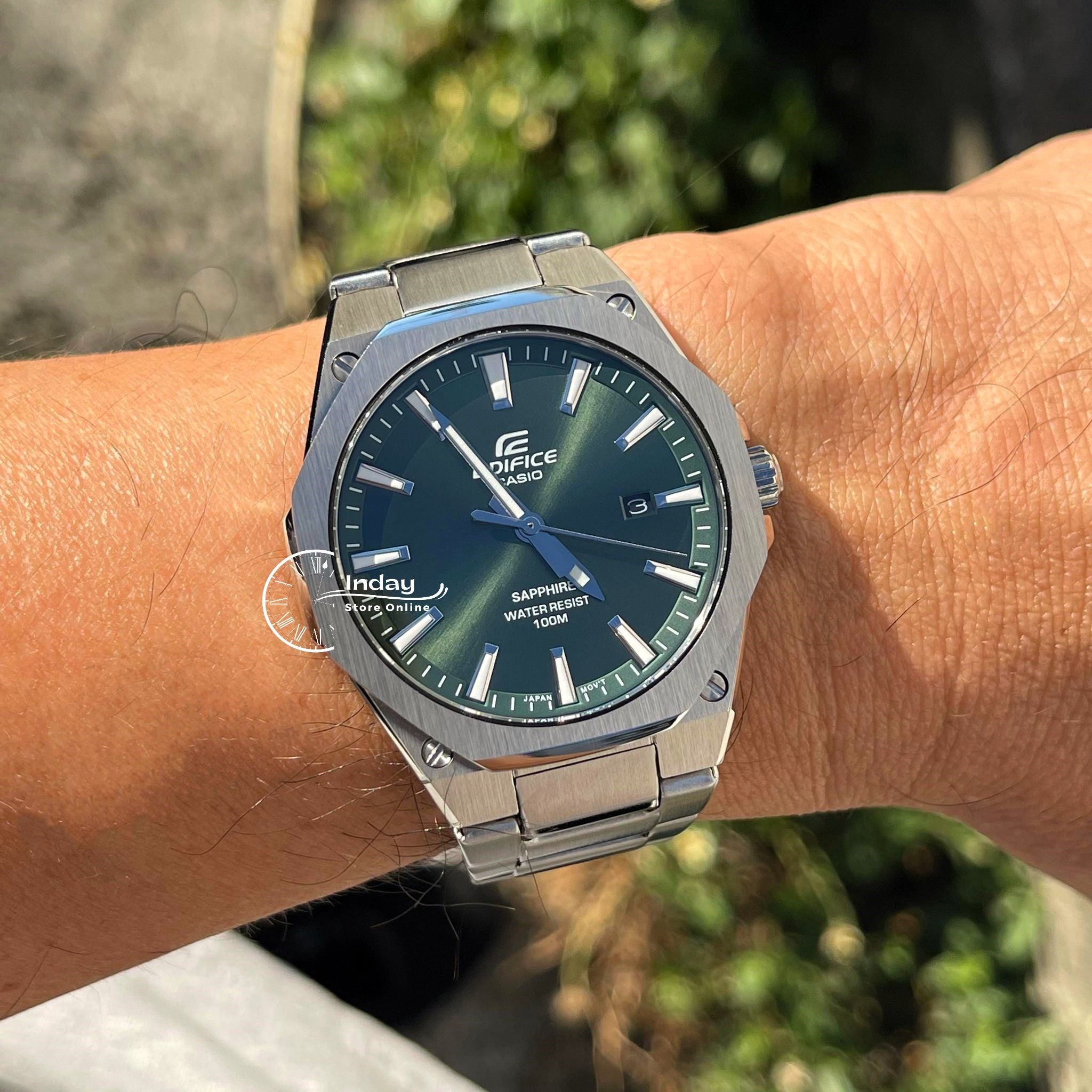 Casio Edifice Men's Watch EFR-S108D-3A 3-Hand Analog Stainless Steel B ...