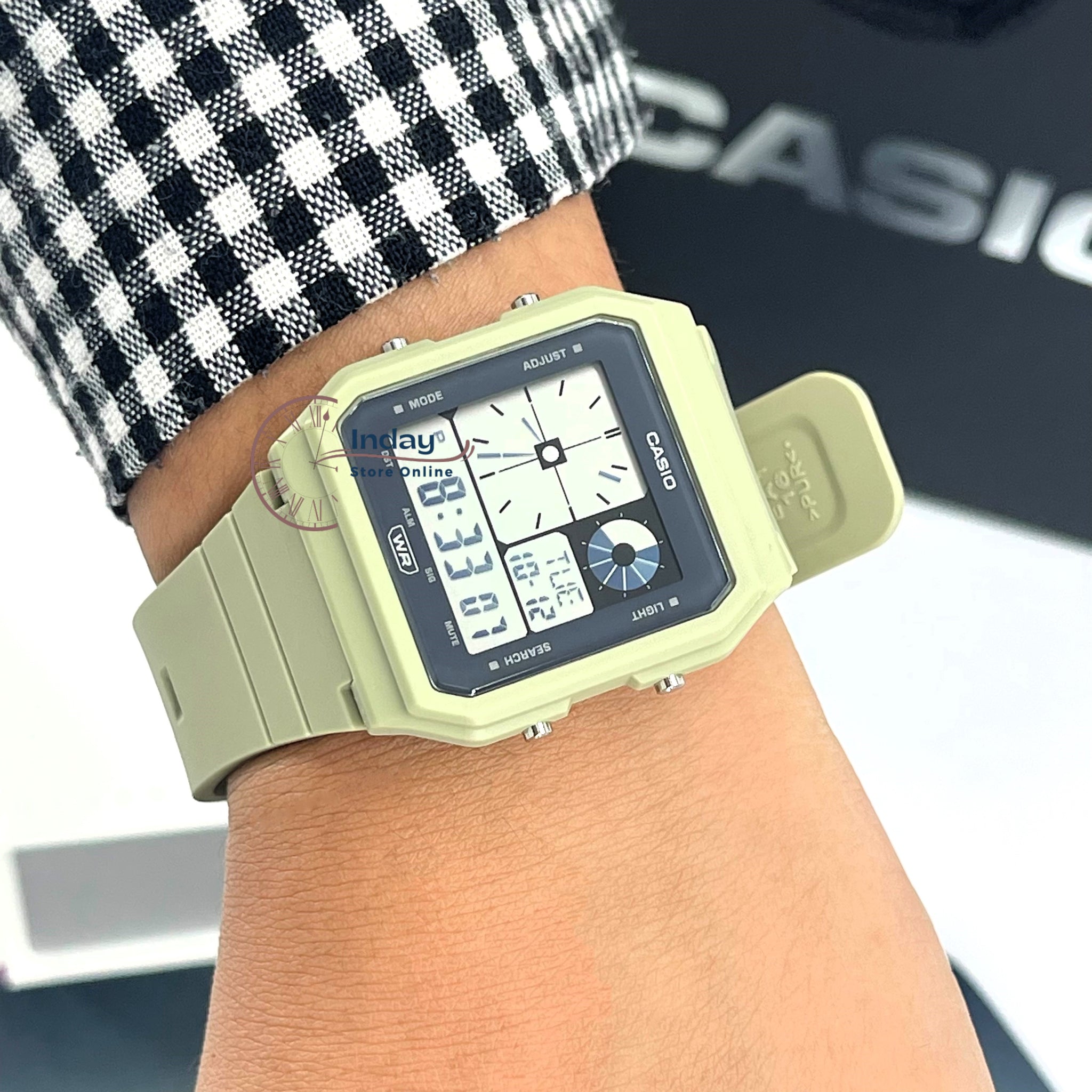 Casio Digital Unisex Watch LF-20W-3A Green Color Resin Strap ...